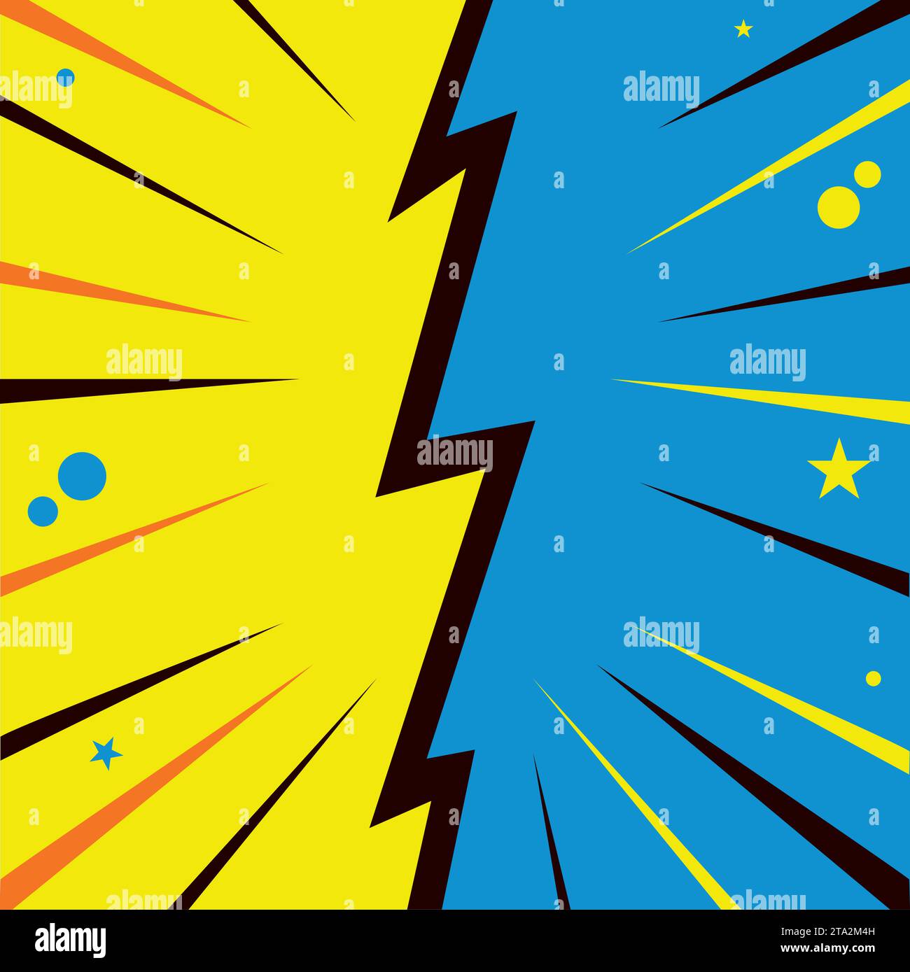 Colored comic book page with halftone effect Vector Stock Vector Image ...