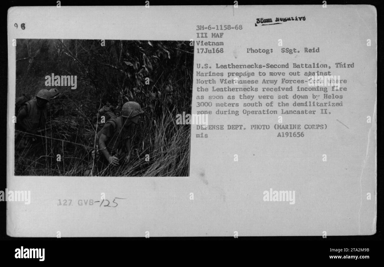 U.S. Marines from the Second Battalion, Third Marines, prepare to ...