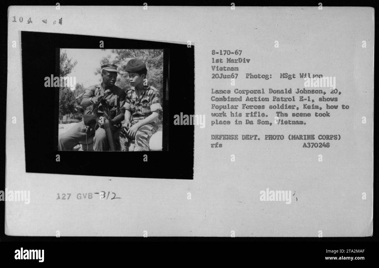 On June 20, 1967, Lance Corporal Donald Johnson of the U.S. Army ...