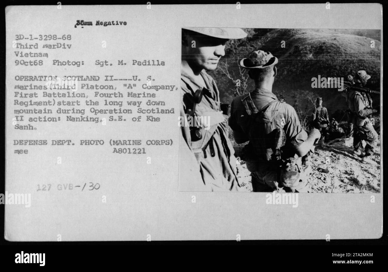 U.S. Marines, belonging to the Third Platoon, "A" Company, First ...