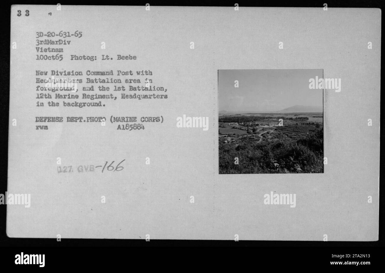 The New Division Command Post in Vietnam on October 10, 1965, shows the ...
