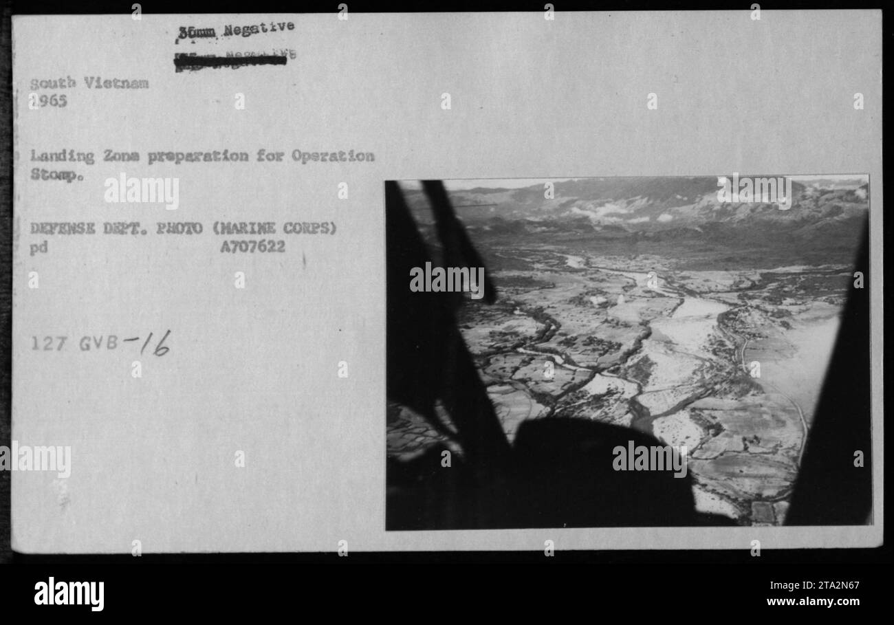 Soldiers in South Vietnam prepare for Operation Stomp in 1965. Aerial ...