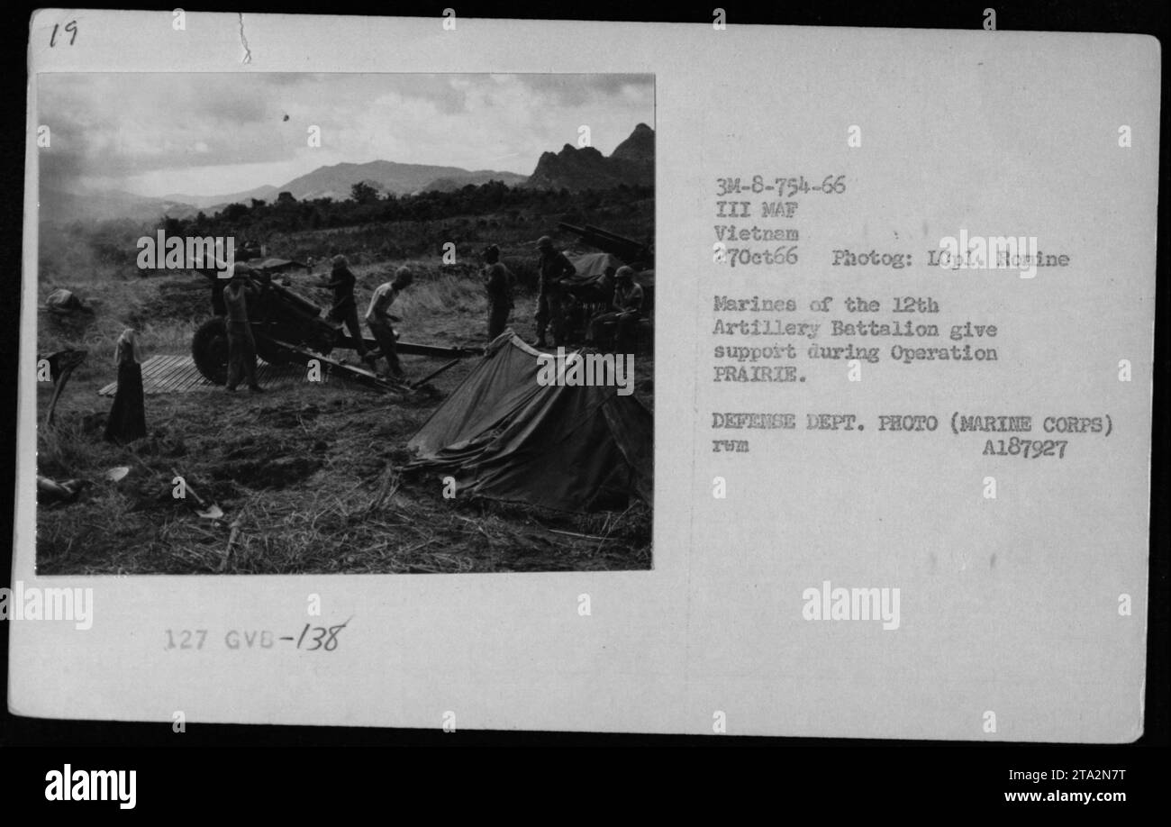 Marines from the 12th Artillery Battalion providing support during ...