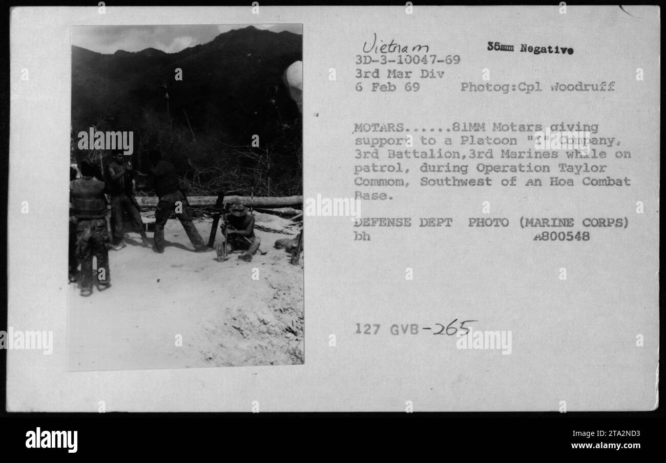 "In this photograph taken on February 6, 1969 during Operation Taylor ...