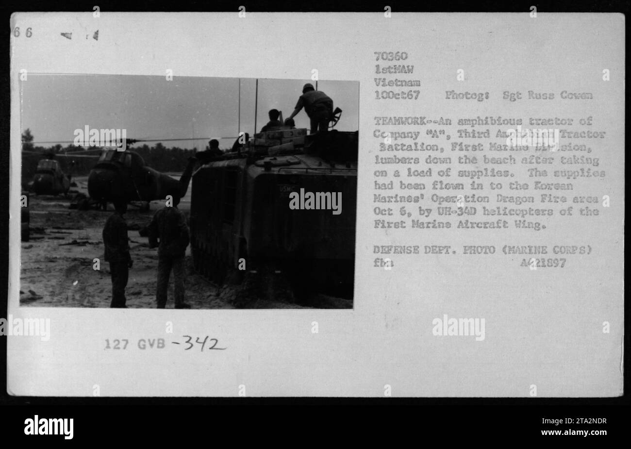 An amphibious tractor from Company "A", Third Amphibian Tractor ...