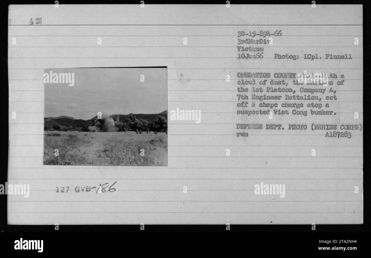 Marines from 1st Platoon, Company A, 7th Engineer Battalion, detonate a ...