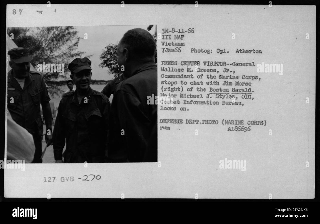 "General Wallace M. Greene, Jr., Commandant of the Marine Corps ...