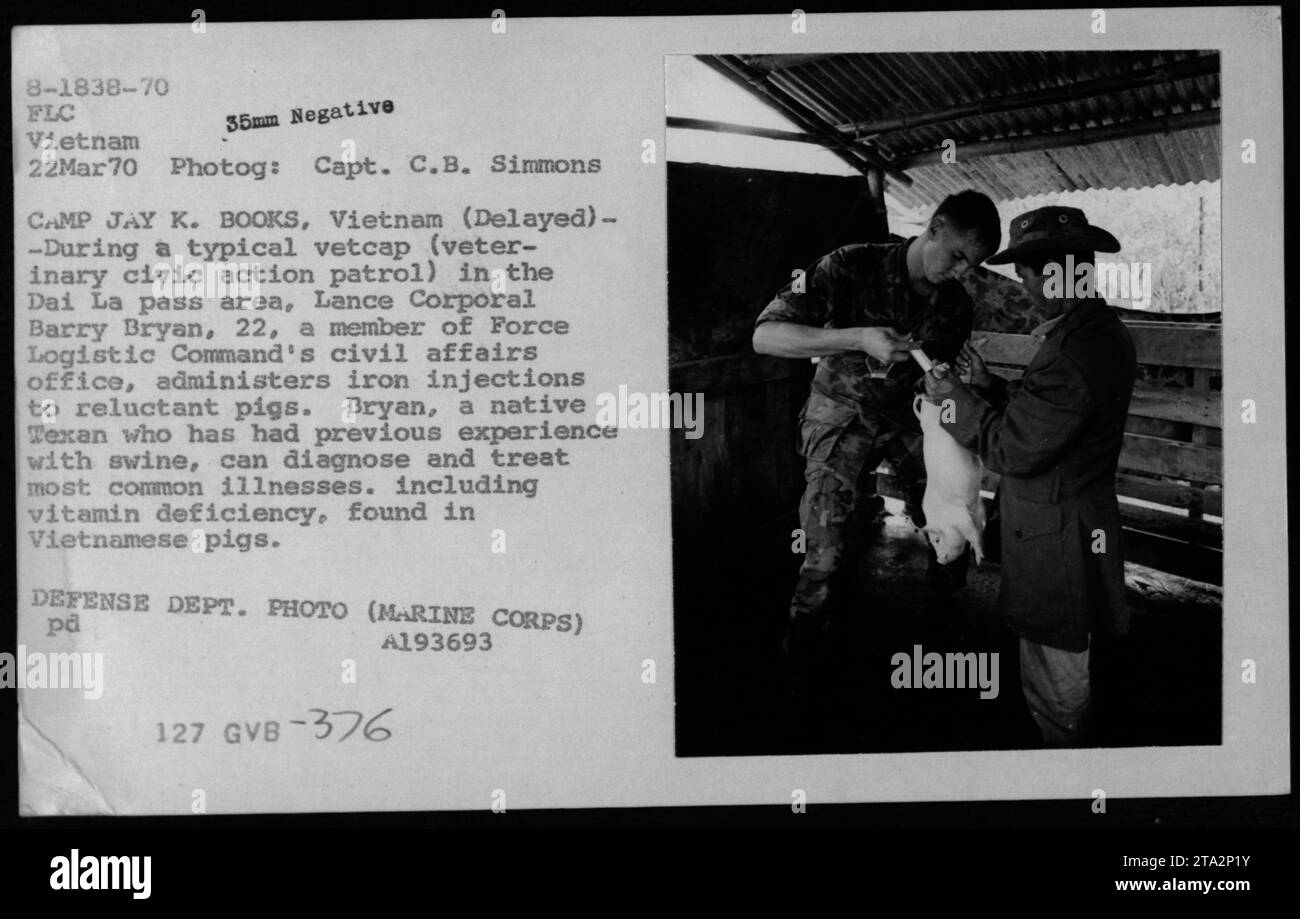 Lance Corporal Barry Bryan, of Force Logistic Command's civil affairs ...