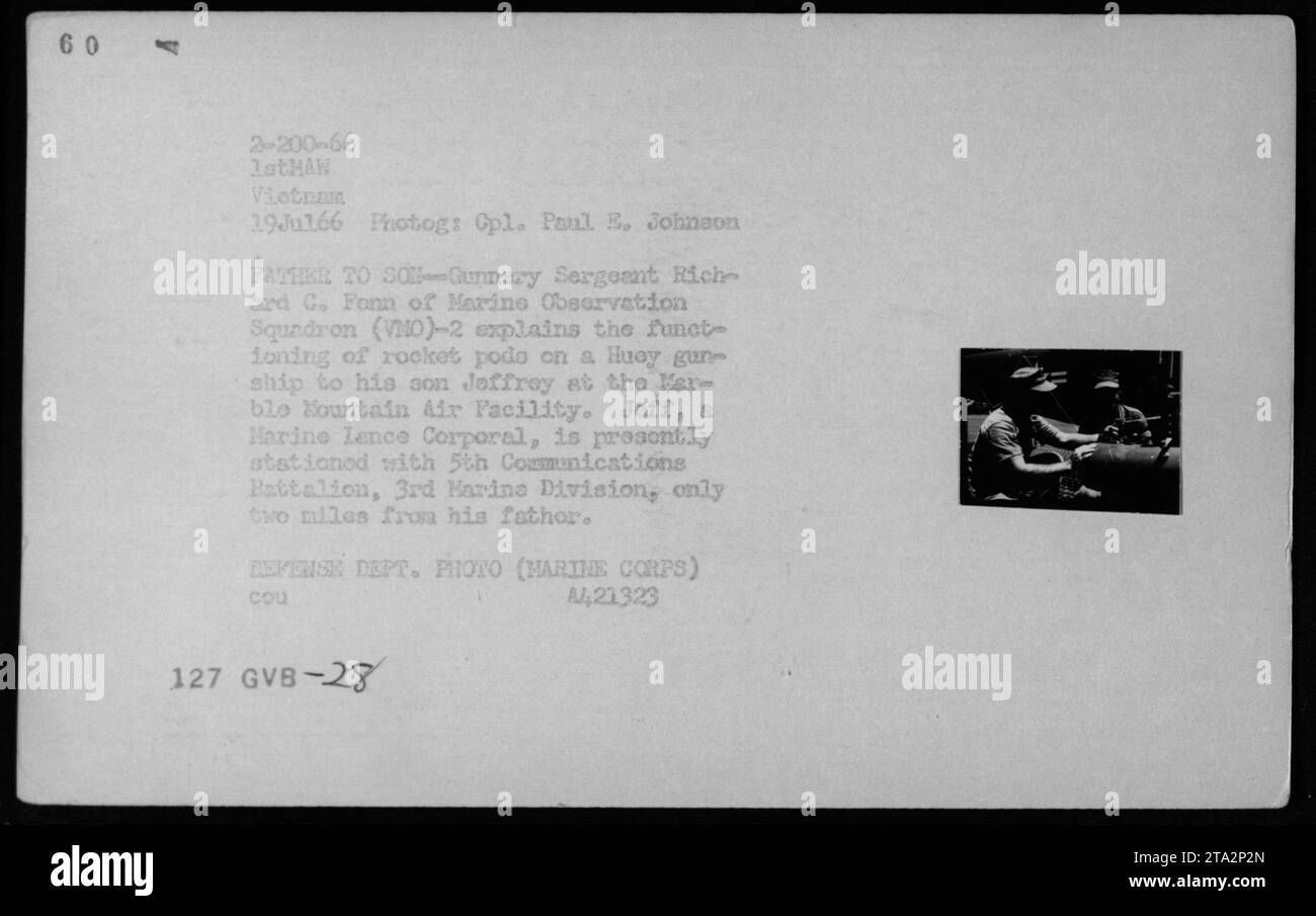 Gunnery Sergeant Richard G. Fonn of Marine Observation Squadron (VO)-2 ...