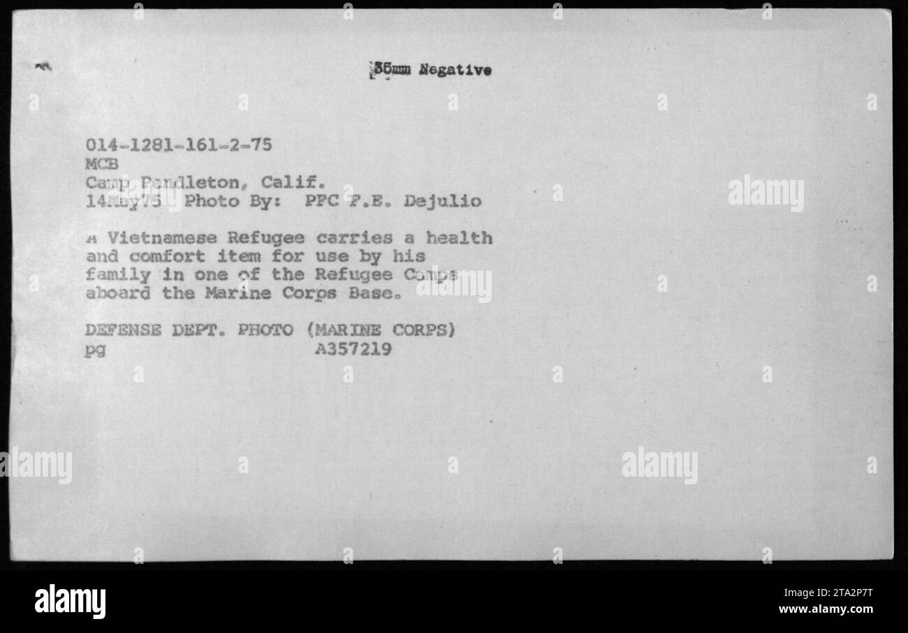 Camp pendleton refugee camp Black and White Stock Photos & Images - Alamy