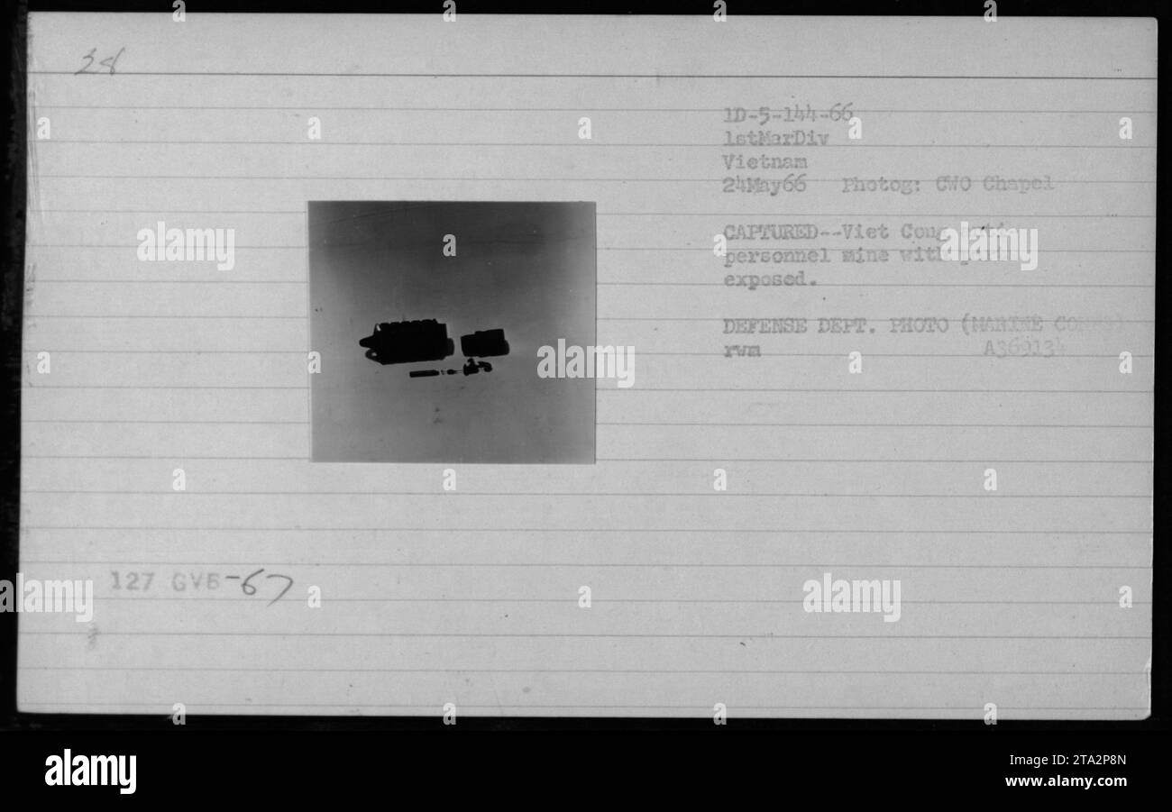 On May 24, 1966, American military personnel inspected captured Viet ...