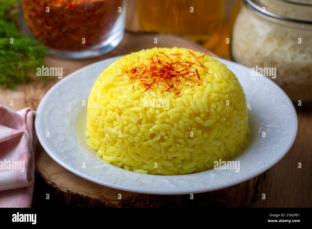Saffron rice pilaf hi-res stock photography and images - Alamy
