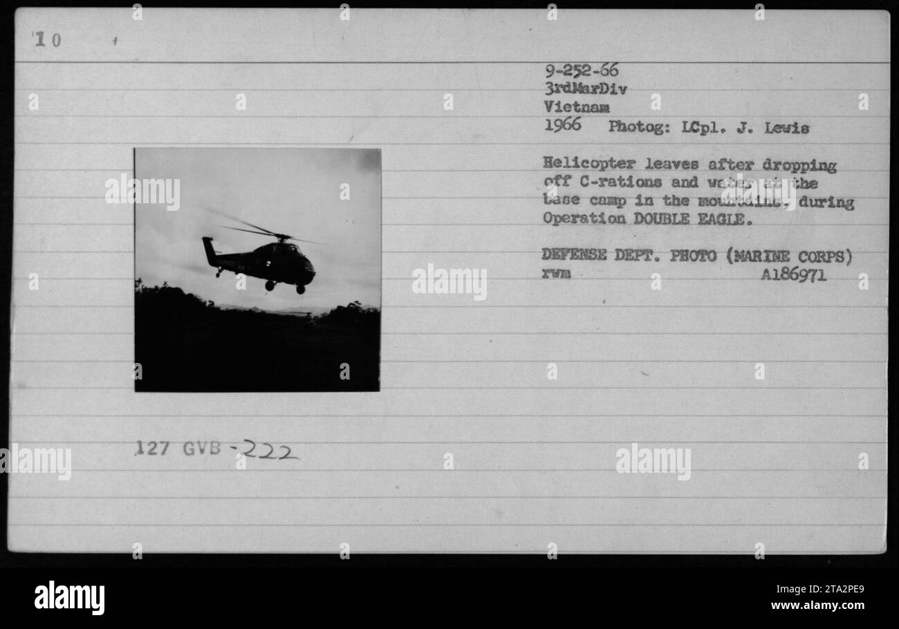 UH-34 helicopters from Marine Attack Squadron 222 (GVB-222) drop off C ...