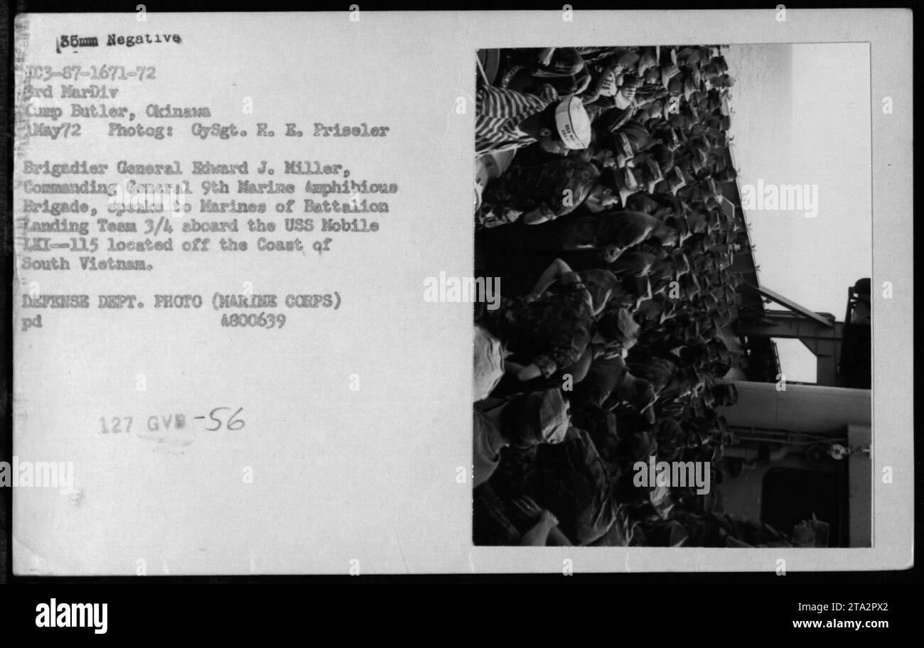 "Brigadier General Edward J. Miller, Commanding General of the 9th ...