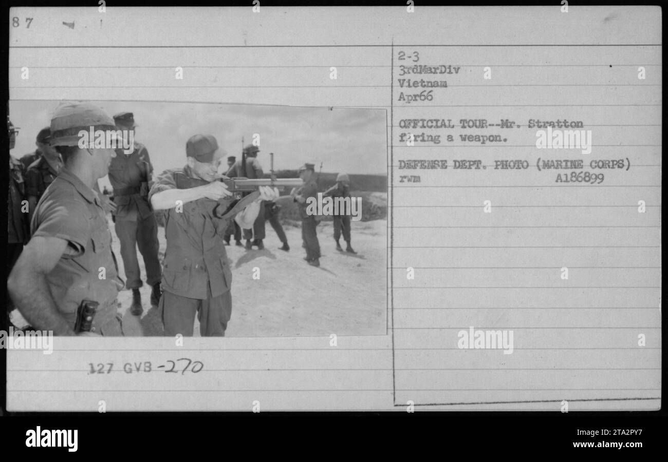 "Colonel P.X. Kelley assists Lyndon Johnson during an official tour of ...