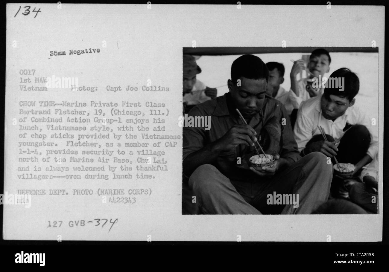 Caption: Marine Private First Class Bertrand Fletcher, from Combined ...