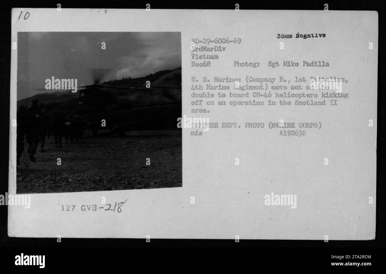 In December 1968, US Marines from Company B, 1st Battalion, 4th Marine ...
