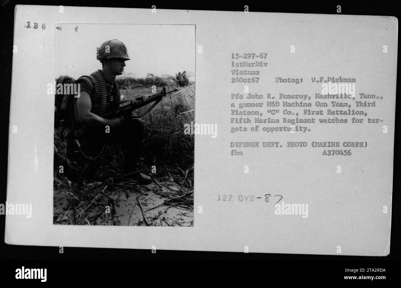 American machine gun battalion Black and White Stock Photos & Images ...