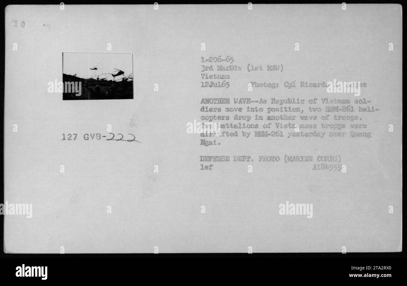 Vietnam marine helicopters images hi-res stock photography and images ...