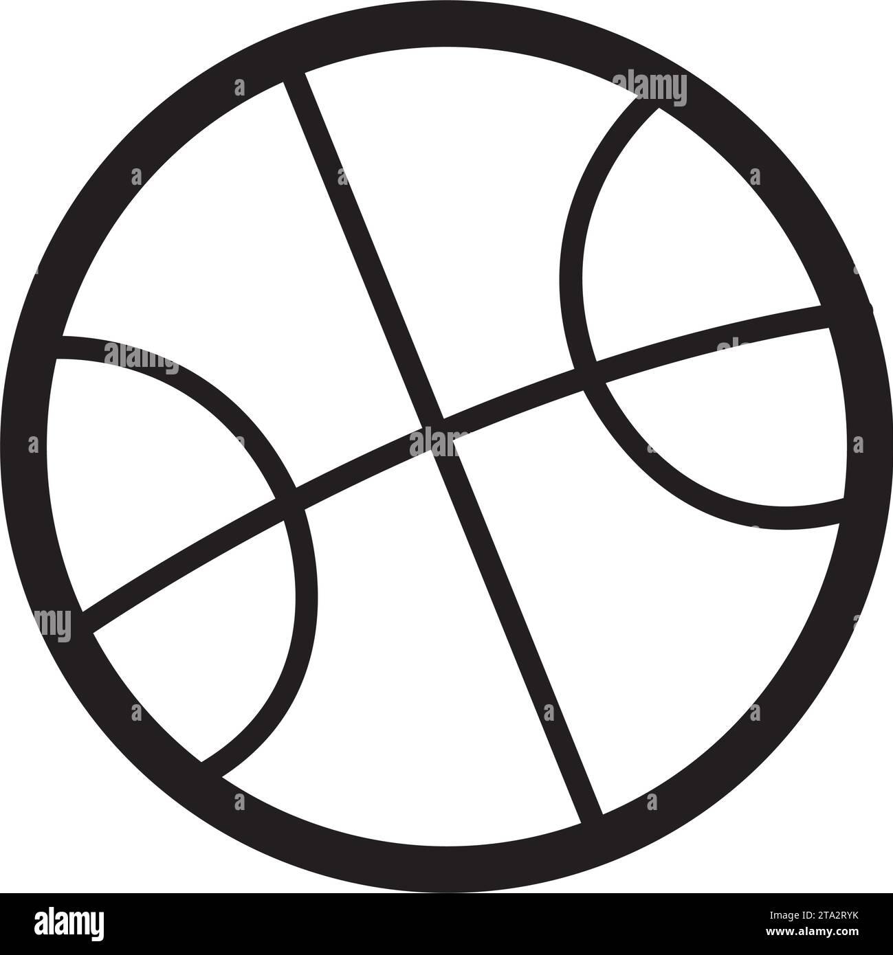 Basketball ball vector outline Black and White Stock Photos & Images ...