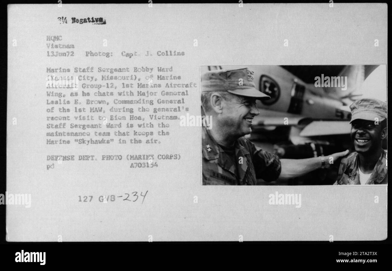 On June 13, 1972, Marine Staff Sergeant Bobby Ward from Kansas City ...