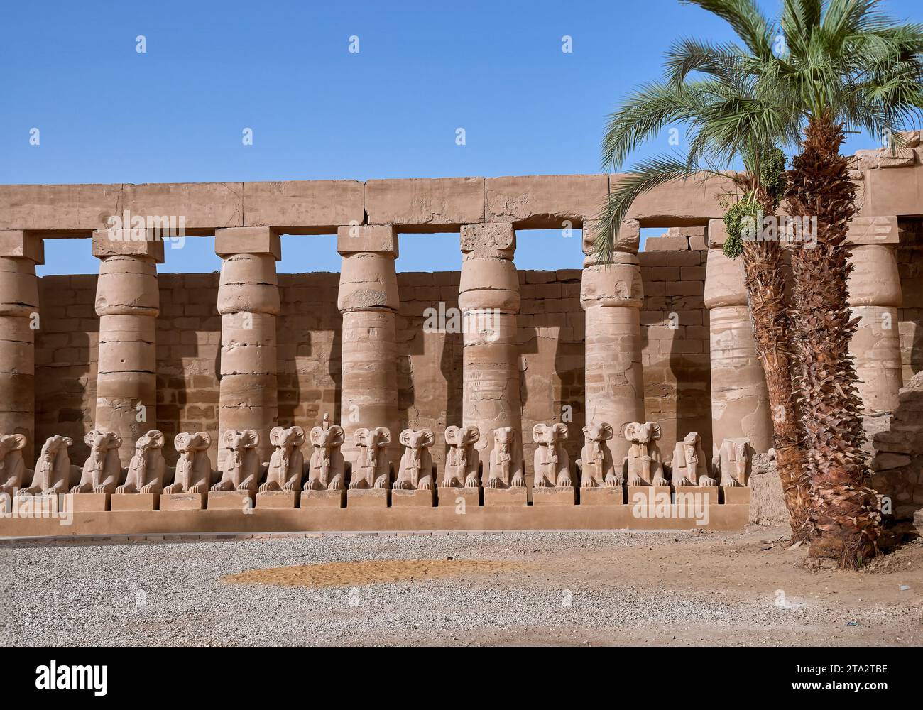 An aerial view of the ancient avenue of sphinxes, connecting the iconic ...