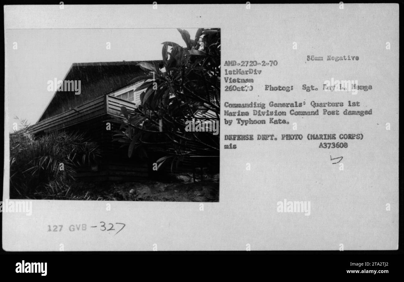 USMC and Vietnamese structures including buildings and bunkers ...