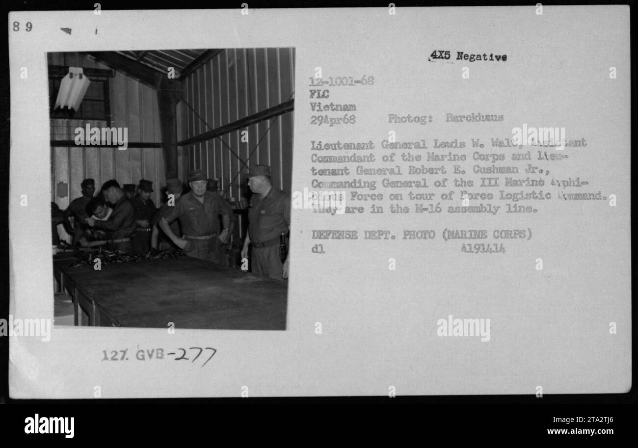 Lt Gen Lewis W. Walt and Lt Gen Robert E. Cushman Jr. tour the N-16 ...