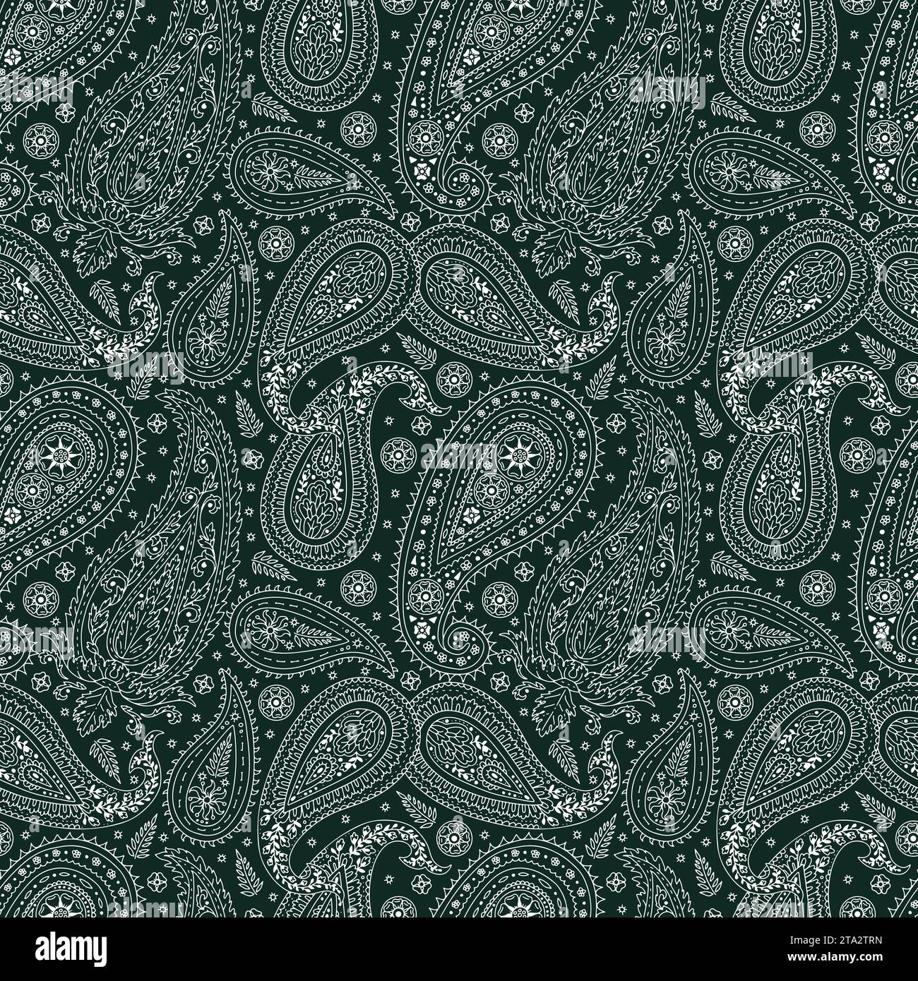 Abstract floral motifs in dark green hi-res stock photography and ...