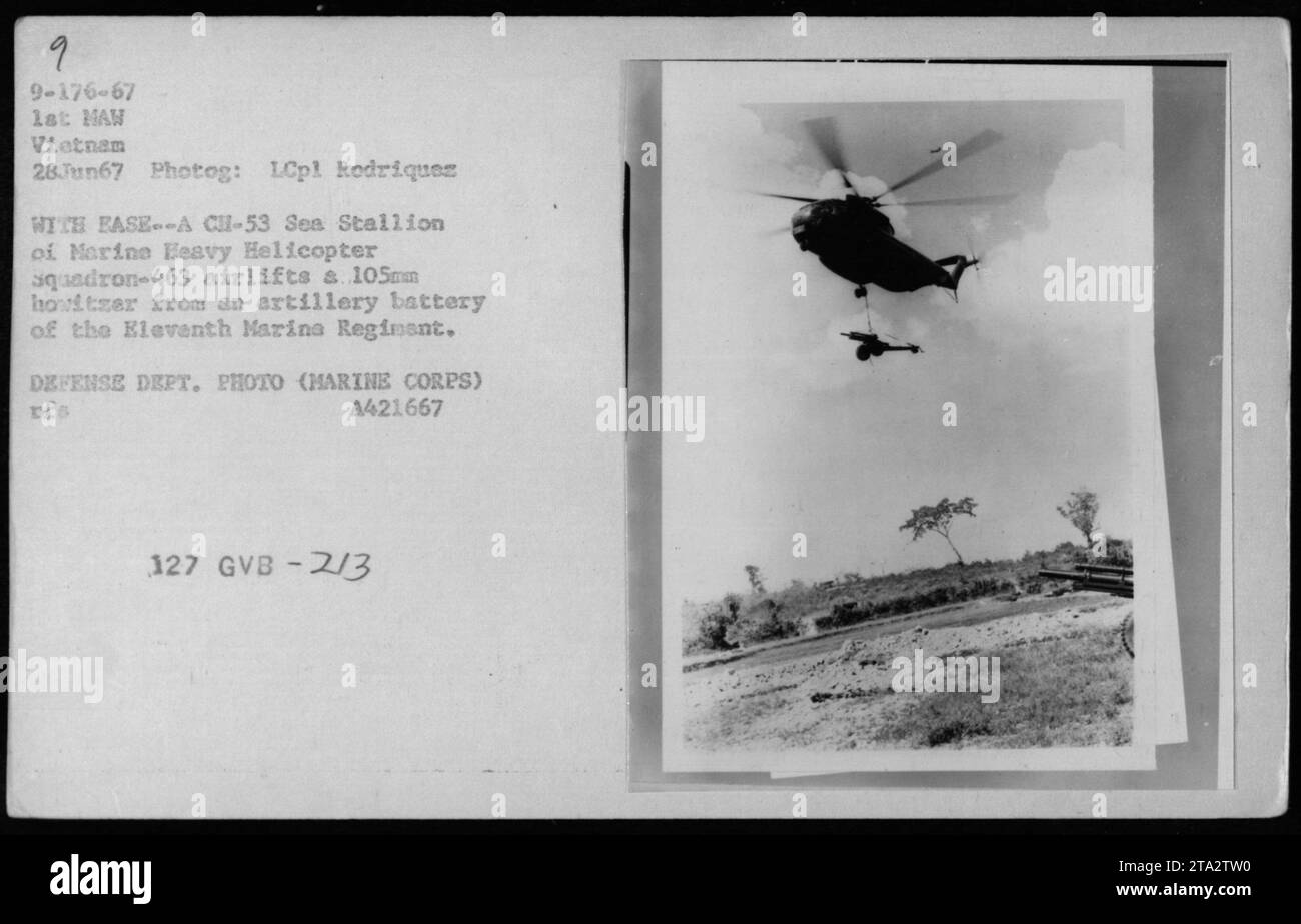 A CH-53 Sea Stallion helicopter from Marine Heavy Helicopter Squadron ...