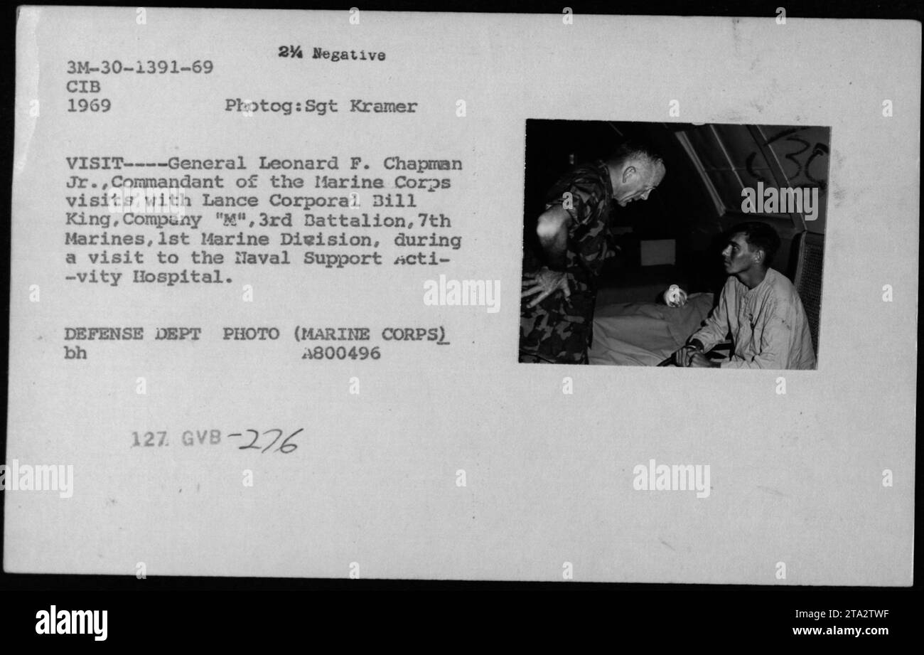 In 1969, General Leonard F. Chapman Jr., Commandant of the Marine Corps ...