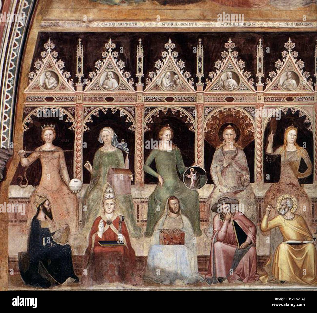 The Triumph of St Thomas Aquinas (detail) 1366-67 by Andrea Da Firenze ...