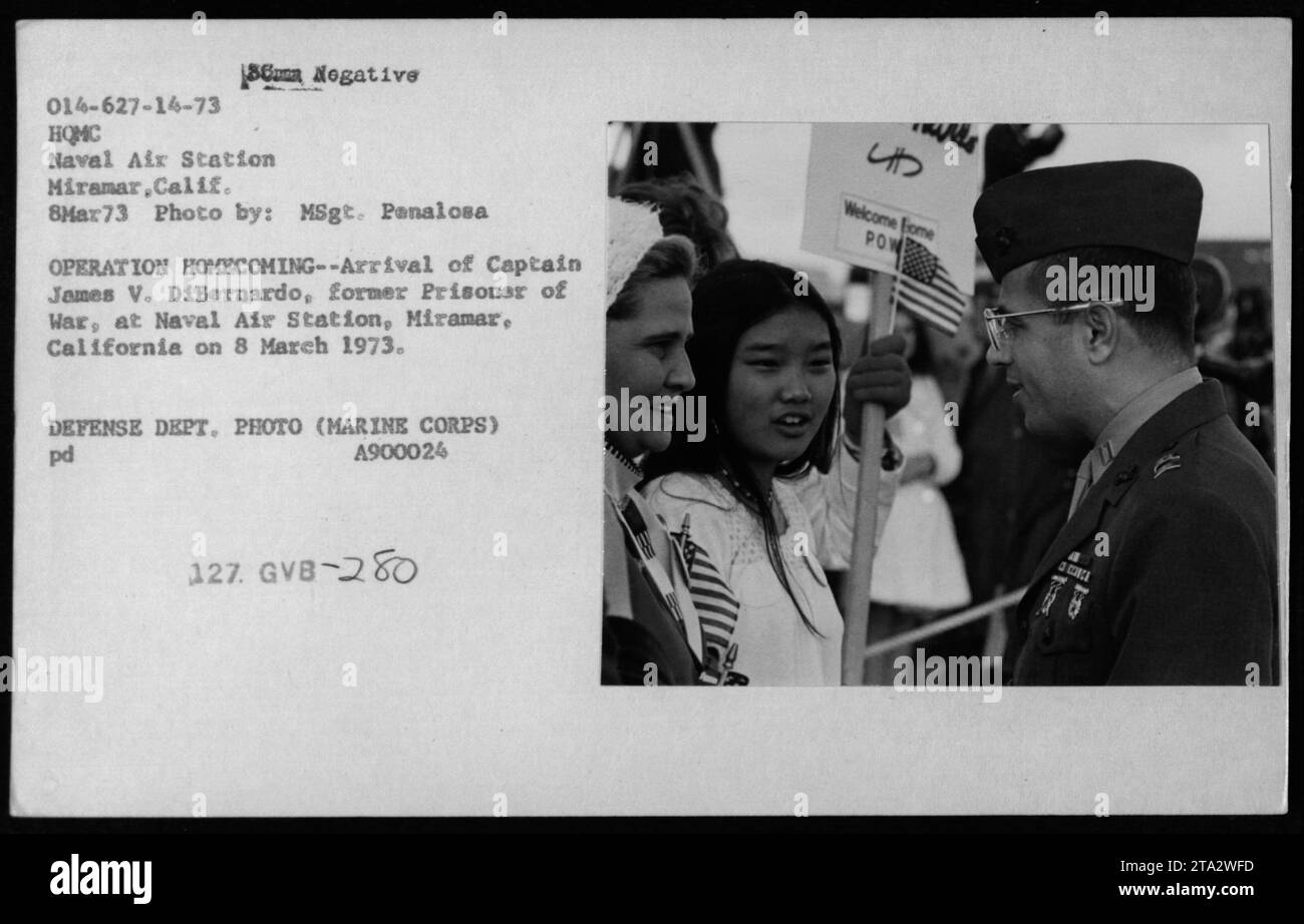 On March 8, 1973, Captain James V. DiBernardo, a former US Marine POW ...