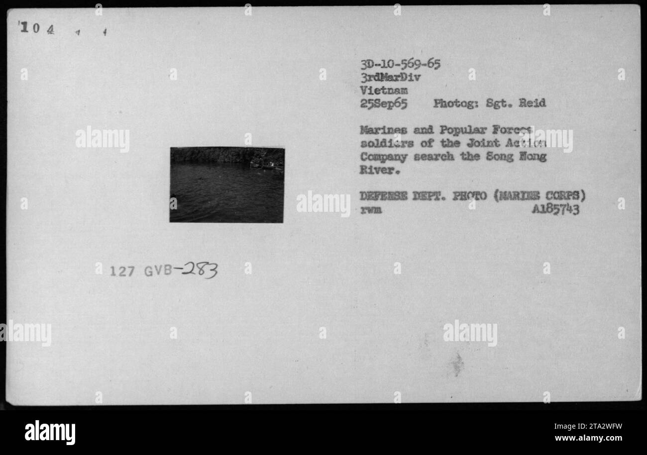 1965 marines in action Black and White Stock Photos & Images - Alamy