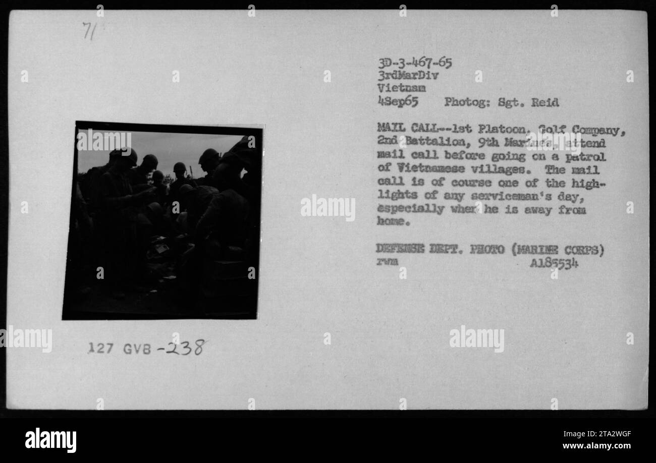 On September 4, 1965, soldiers of 1st Platoon, Golf Company, 2nd ...