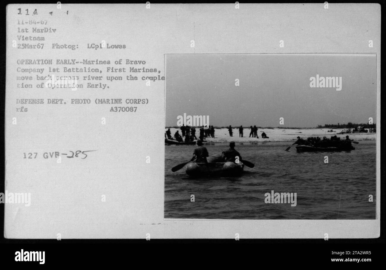 Marines from Bravo Company 1st Battalion, First Marines, returning ...