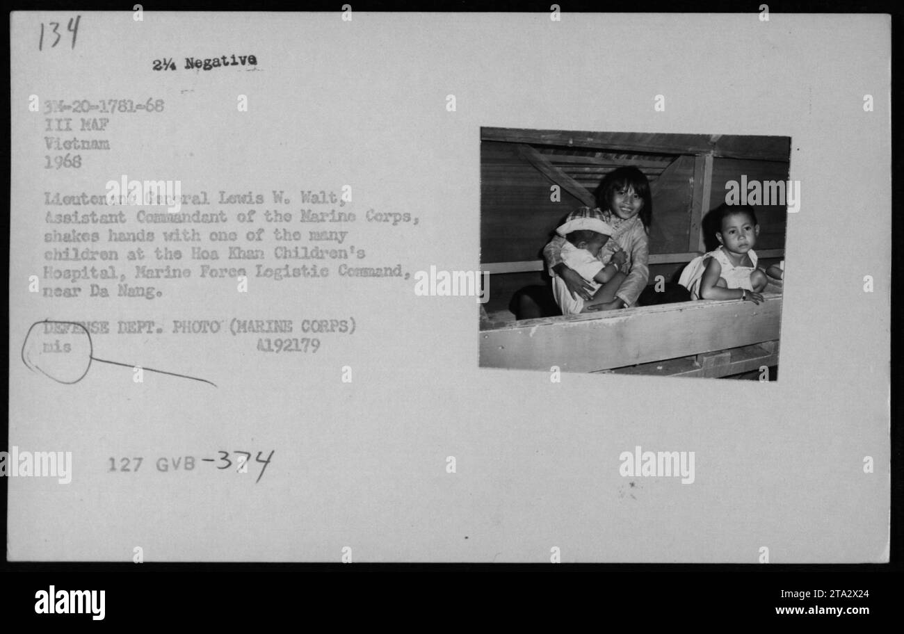 Lieutenant General Lewis W. Walt, Assistant Commandant of the Marine ...