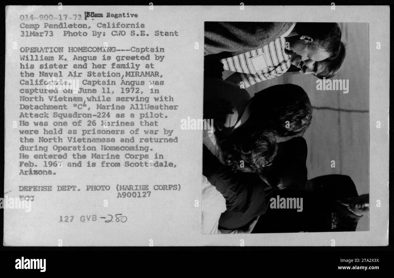 Capt. William K. Angus, a pilot serving with Marine All-Weather Attack ...