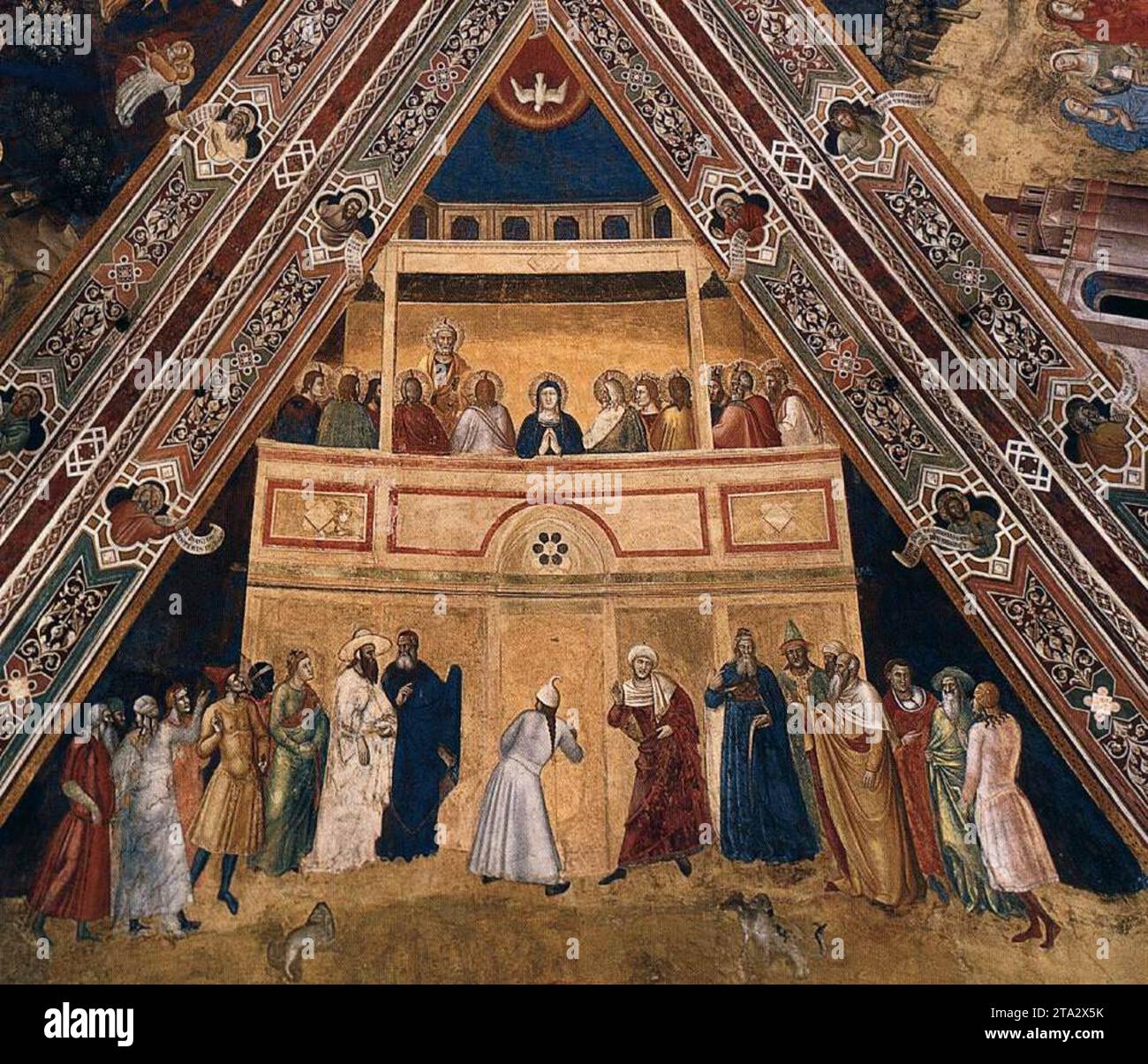 Miracle of Pentecost (west vault cell) 1366-67 by Andrea Da Firenze ...