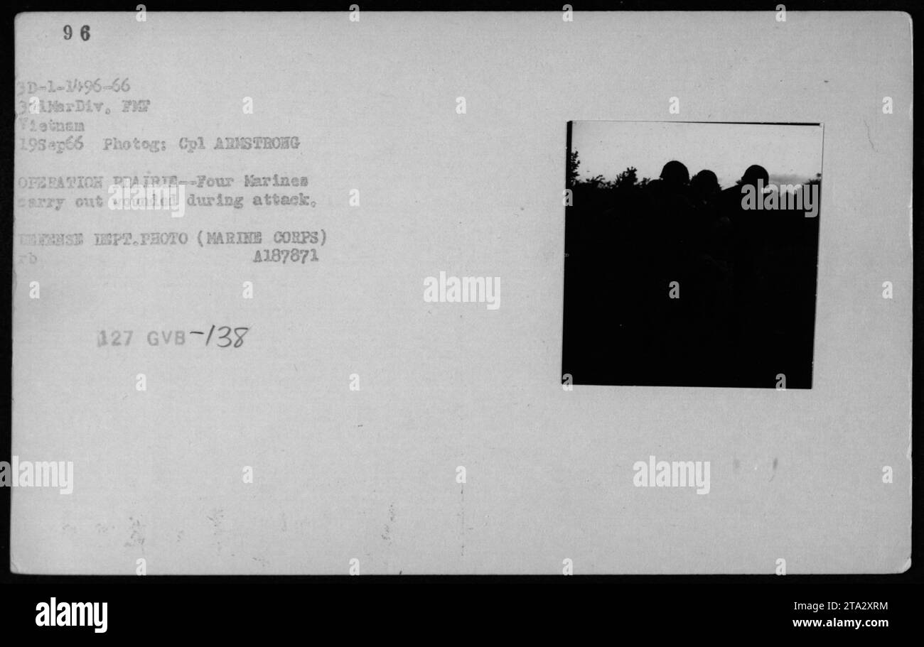 Marines carrying out wounded soldiers during Operation Prairie I in ...