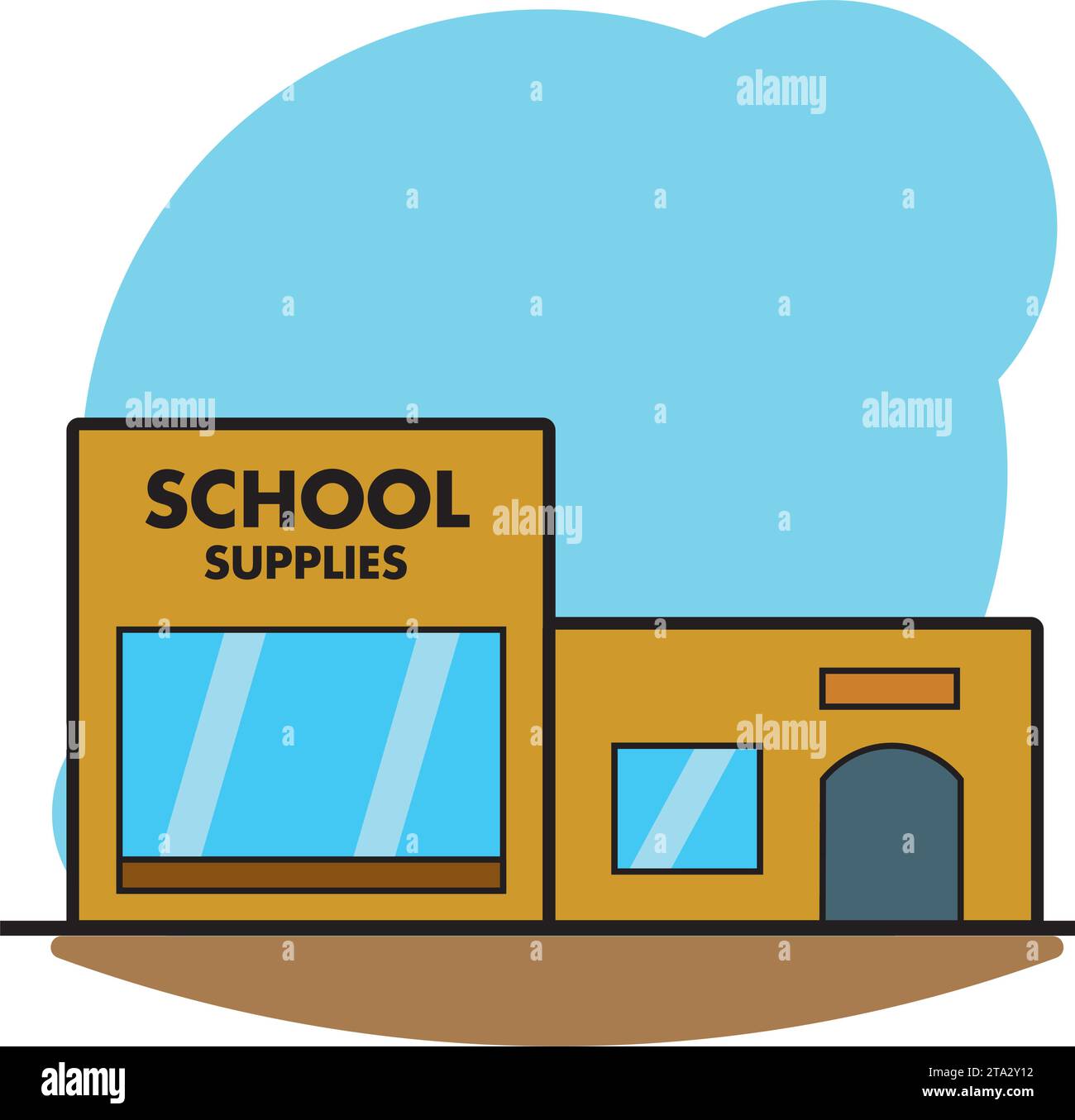 Isolated school building icon flat design Vector illustration Stock ...