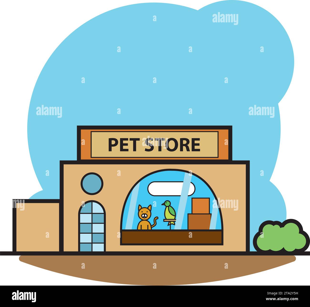 Isolated pet store building icon Vector illustration Stock Vector Image ...
