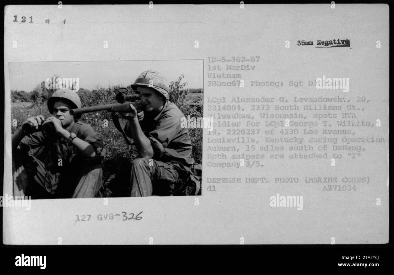 On December 28, 1967, snipers from I Company 3/5 during Operation ...