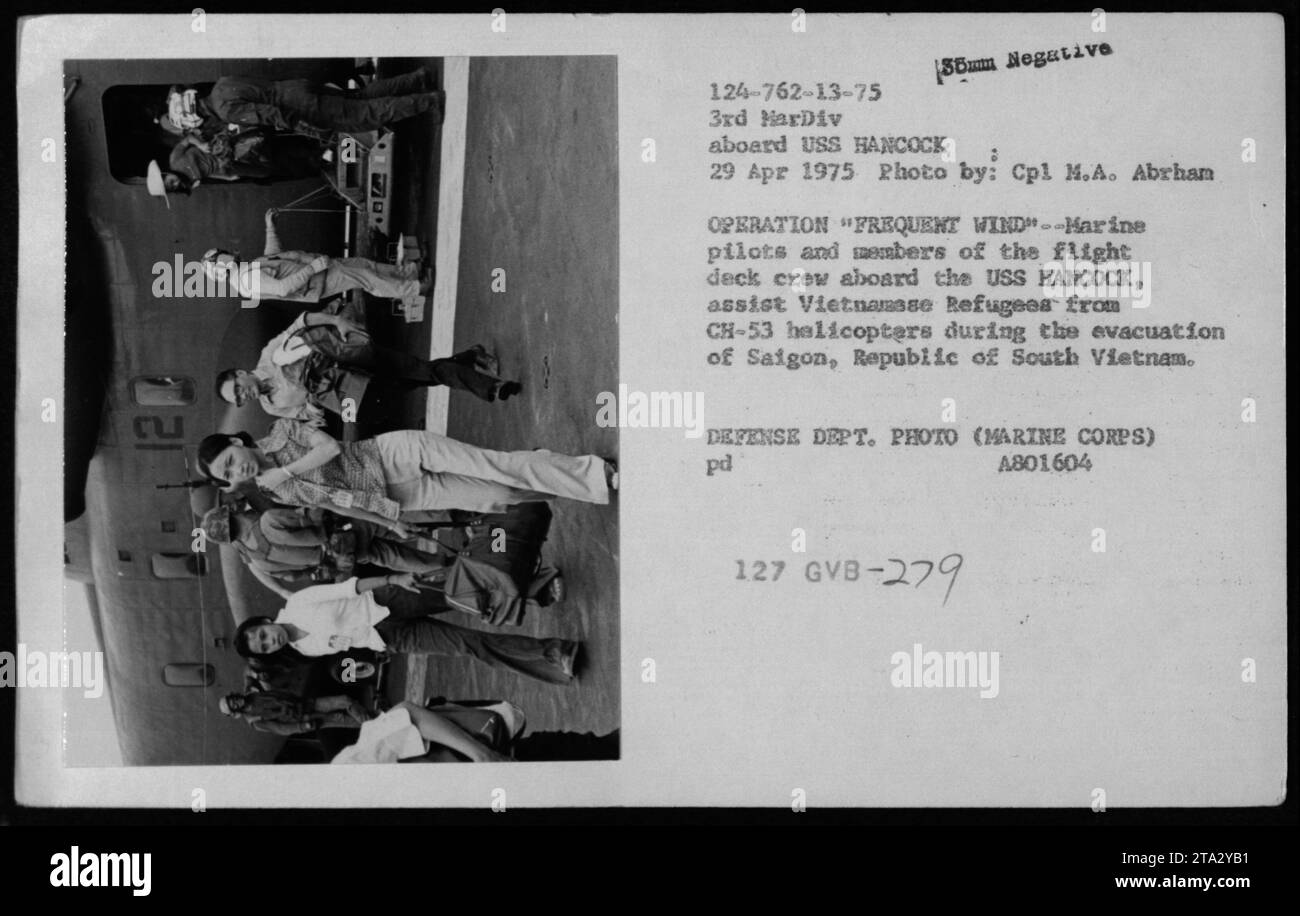 Marine pilots and flight deck crew aboard USS Hancock assist Vietnamese ...