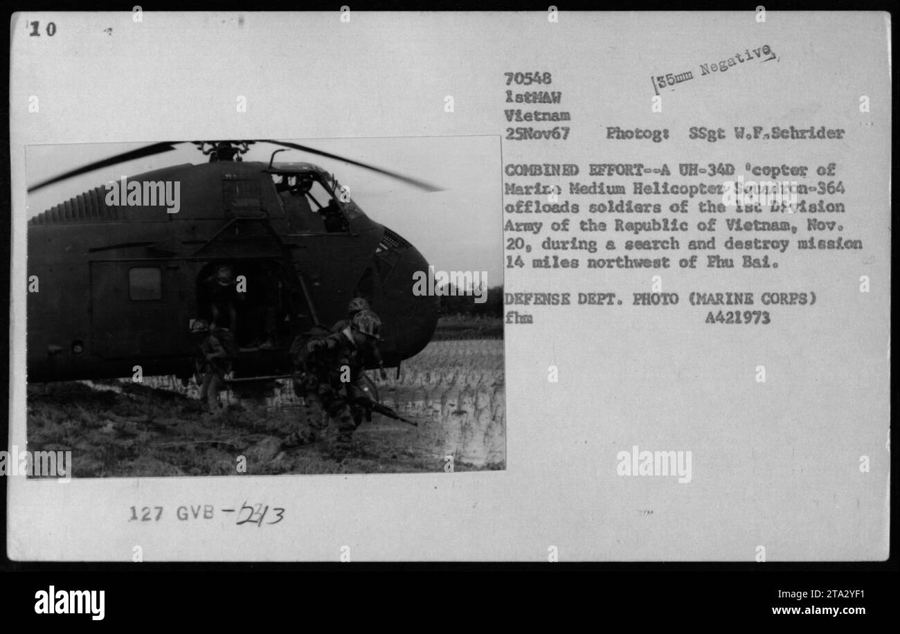 On November 20, 1967, a UH-34D helicopter from Marine Medium Helicopter ...