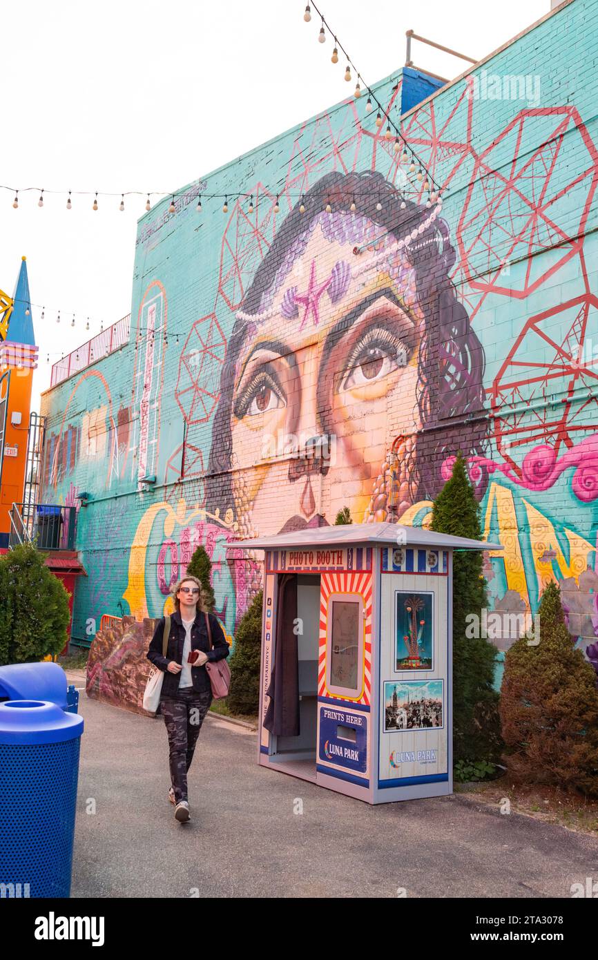 Mural at Coney Island, Brooklyn, New York, United States of America ...