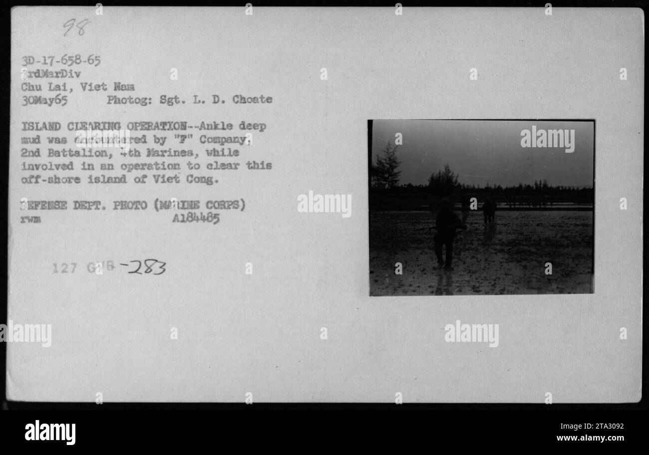 US Marines from "F" Company, 2nd Battalion, 4th Marines, wade through ...