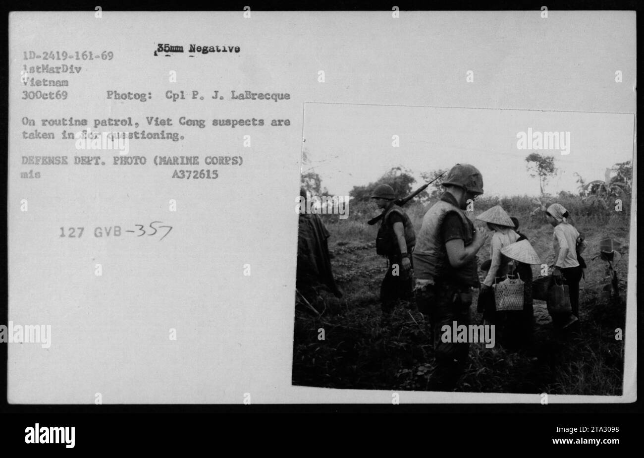 On October 30, 1969, Viet Cong suspects and prisoners were taken in for ...