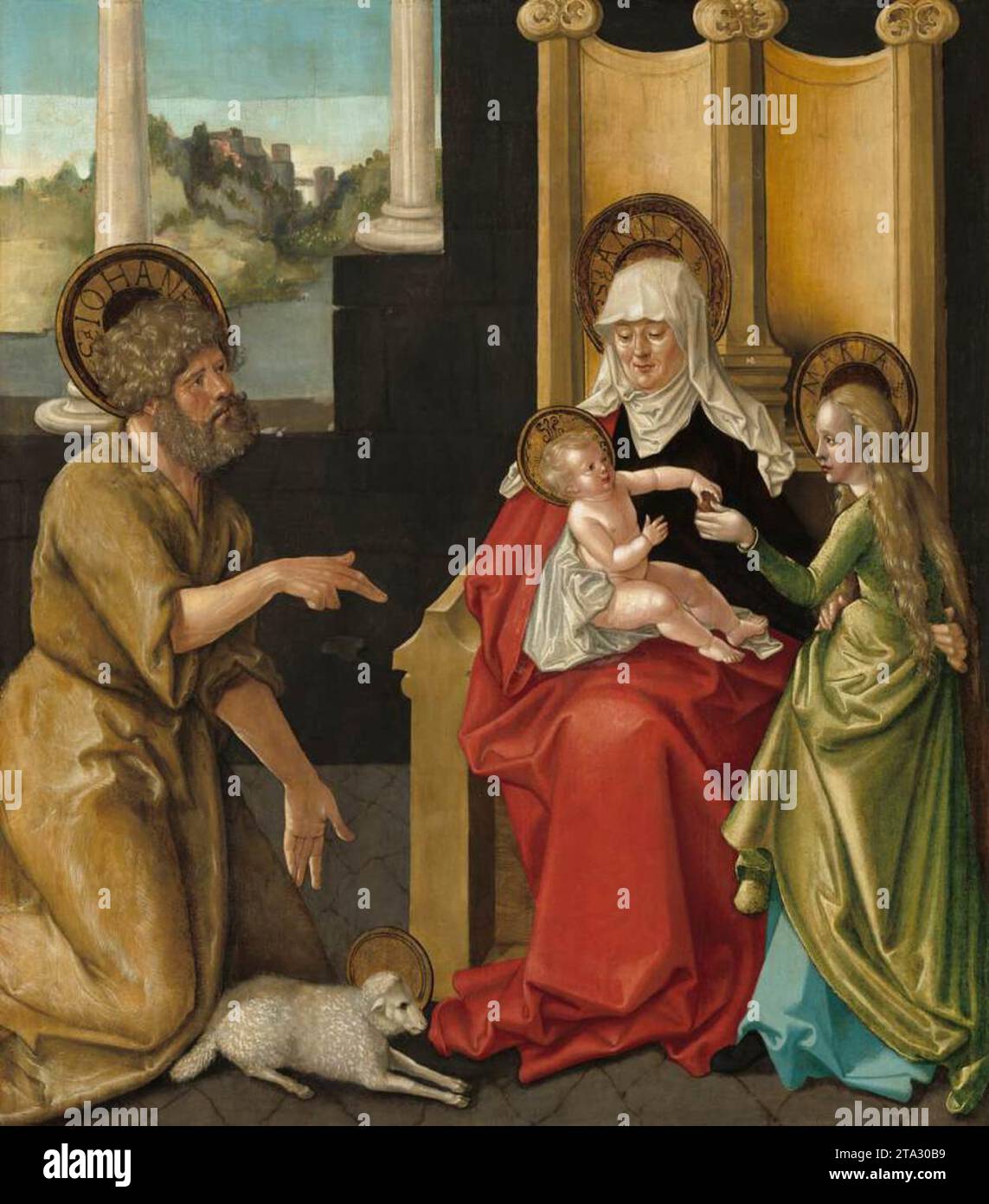 St Anne with the Christ Child, the Virgin, and St John the Baptist c ...