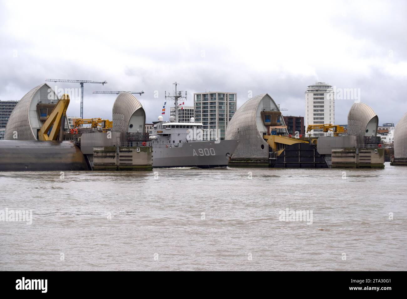 The Royal Netherlands Navy’s submarine support and torpedo recovery ship HNLMS Mercuur is ...